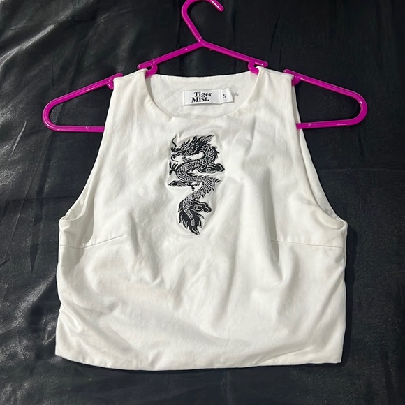 Tiger Mist | Tops | Tiger Mist Dragon Crop Top | Poshmark